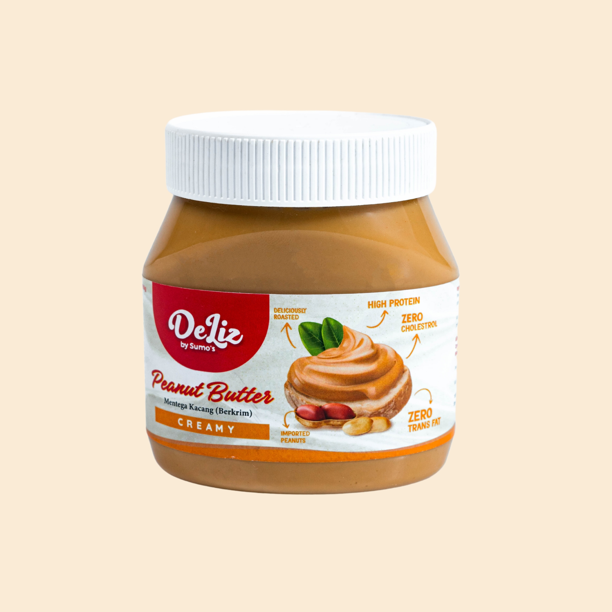Deliz Peanut Butter (Crunchy) 350g – Sumo's